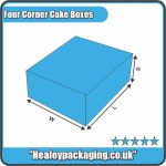Custom Four Corner Cake Boxes UK | Wholesale Printing Option