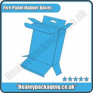 Custom Five Panel Hanger Boxes | Hanger Packaging Boxes UK