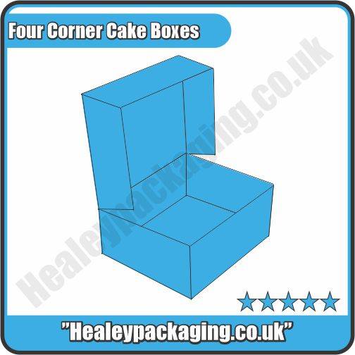 Decorative Custom Four Corner Cake Boxes Packaging Wholesale