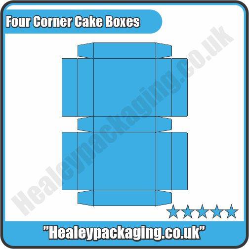 Decorative Custom Four Corner Cake Boxes Packaging Wholesale
