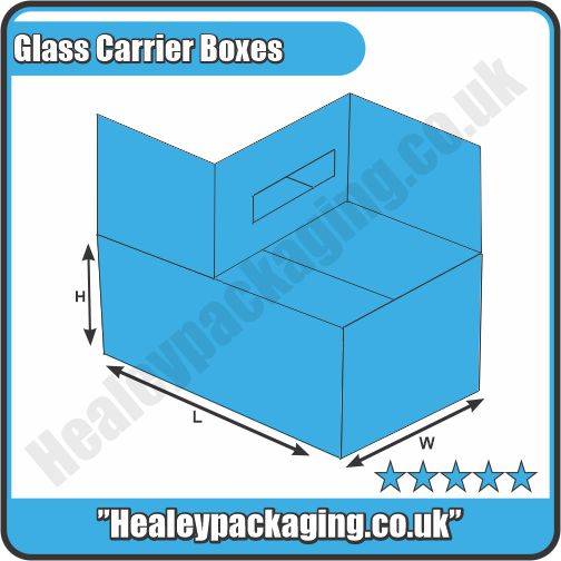 Custom Printed Glass Carrier Boxes Packaging Wholesale In UK